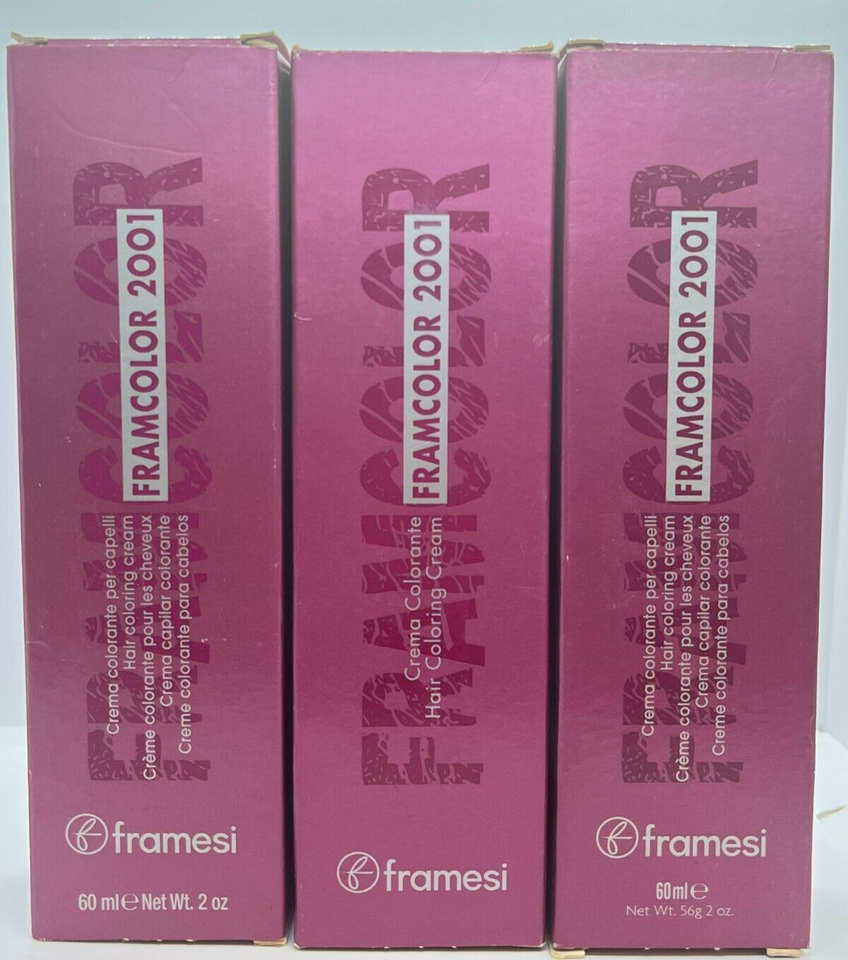FRAMESI Framcolor 2001 (EXPIRED) Permanent Hair Color Creme ~ 2 fl. oz ...