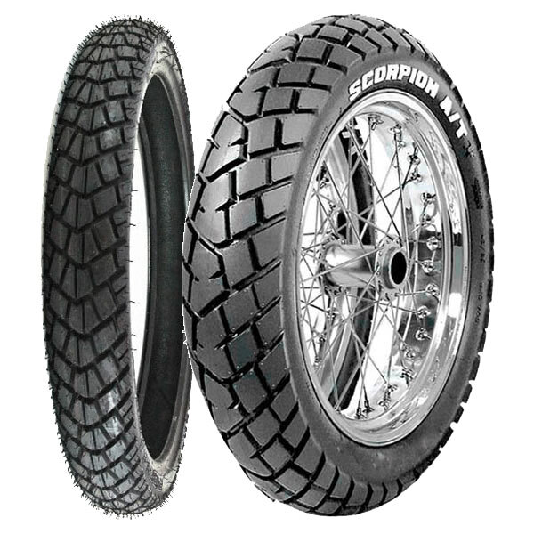TYRE PAIR PIRELLI 90/90-21 54S + 120/80-18 62S SCORPION MT90 A/T | eBay