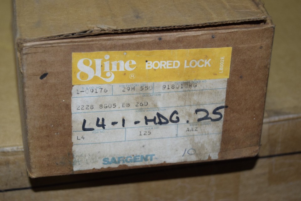 New Old Stock! Sargent 8 line Bored Lock Knob Silver *High Quality* *No ...