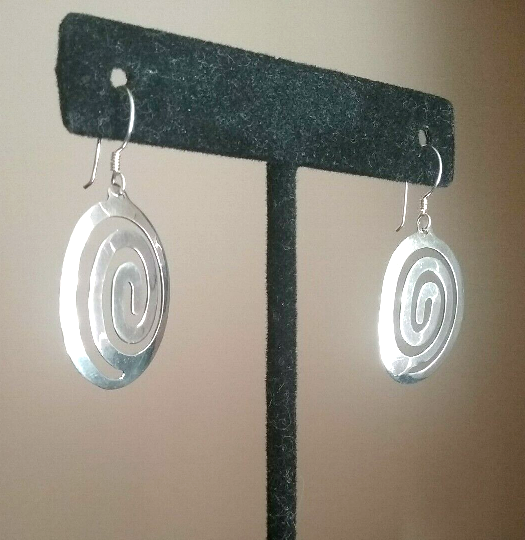 Erick's Sterling Silver Dangle Lightweight Oval Earrings Taxco.925 | eBay