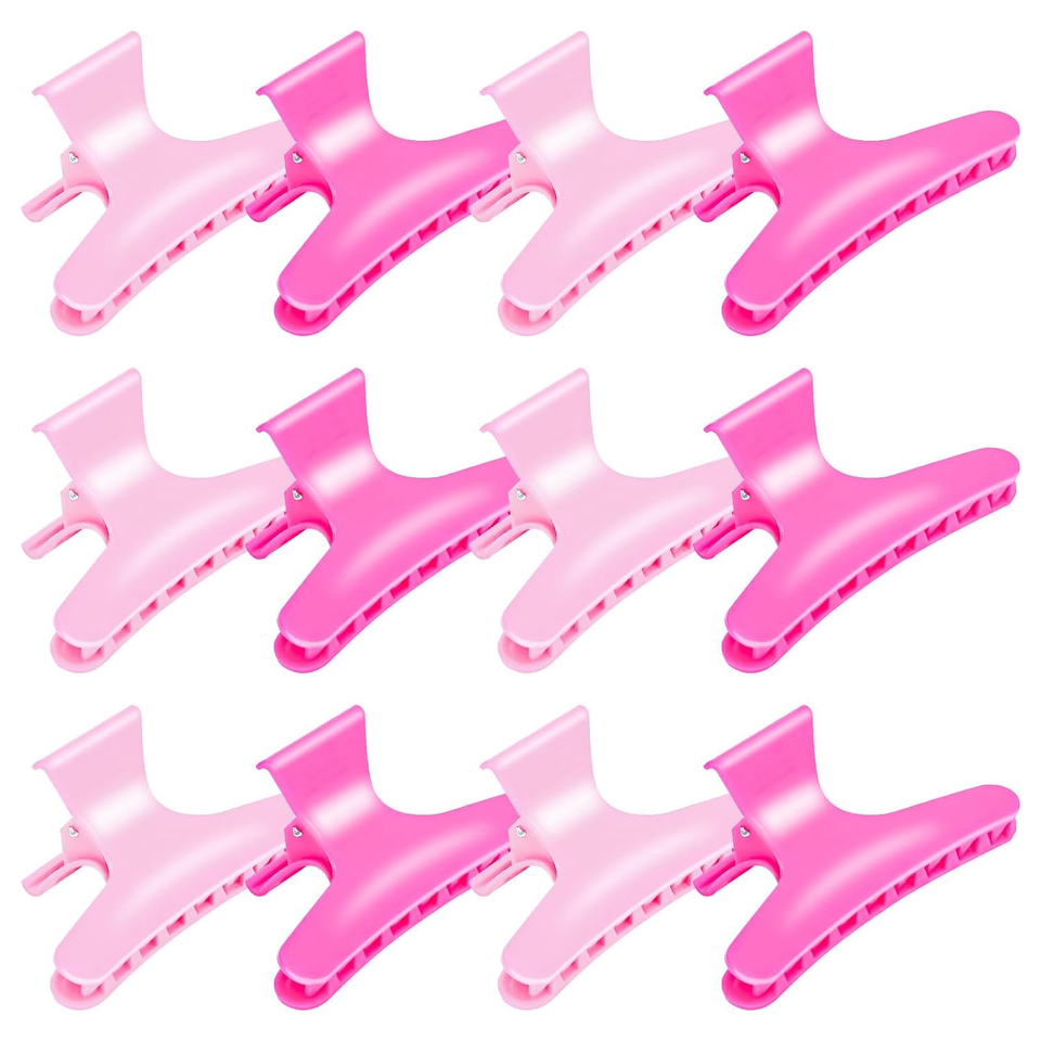 Hair Clips for Styling Sectioning 12 Pack Hot Pink Purple Blue ...