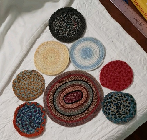 8 Vintage Dollhouse Miniature Scatter Rugs Round Lot | eBay