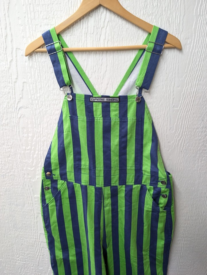 Game Bibs Blue Green Striped Seattle Seahawks Overalls Tailgating ...