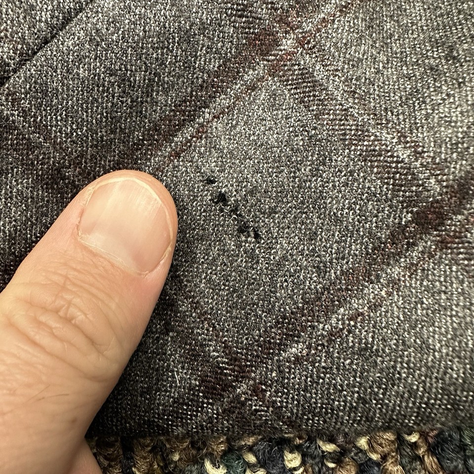 Peter Millar Suit Jacket Sport Coat Blazer 42R Gray Red Wool Windowpane ...