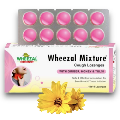 HOMEOPATHIC WHEEZAL Mefdlo-16 MIXTURE COUGH LOZENGES 10 Strips X 10 ...
