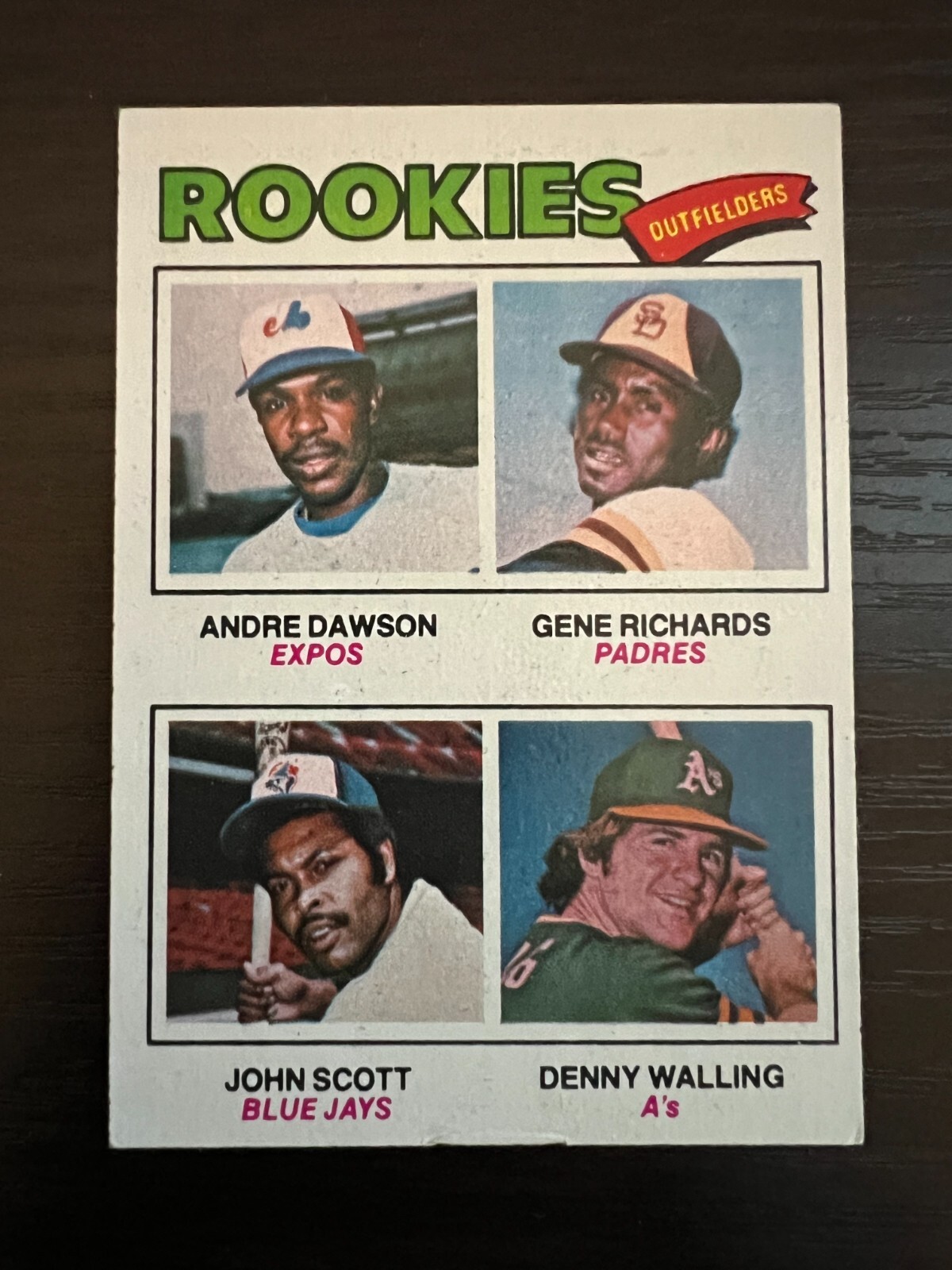 1977 Topps - Rookie Outfielders #473 Andre Dawson, Denny Walling, Gene ...