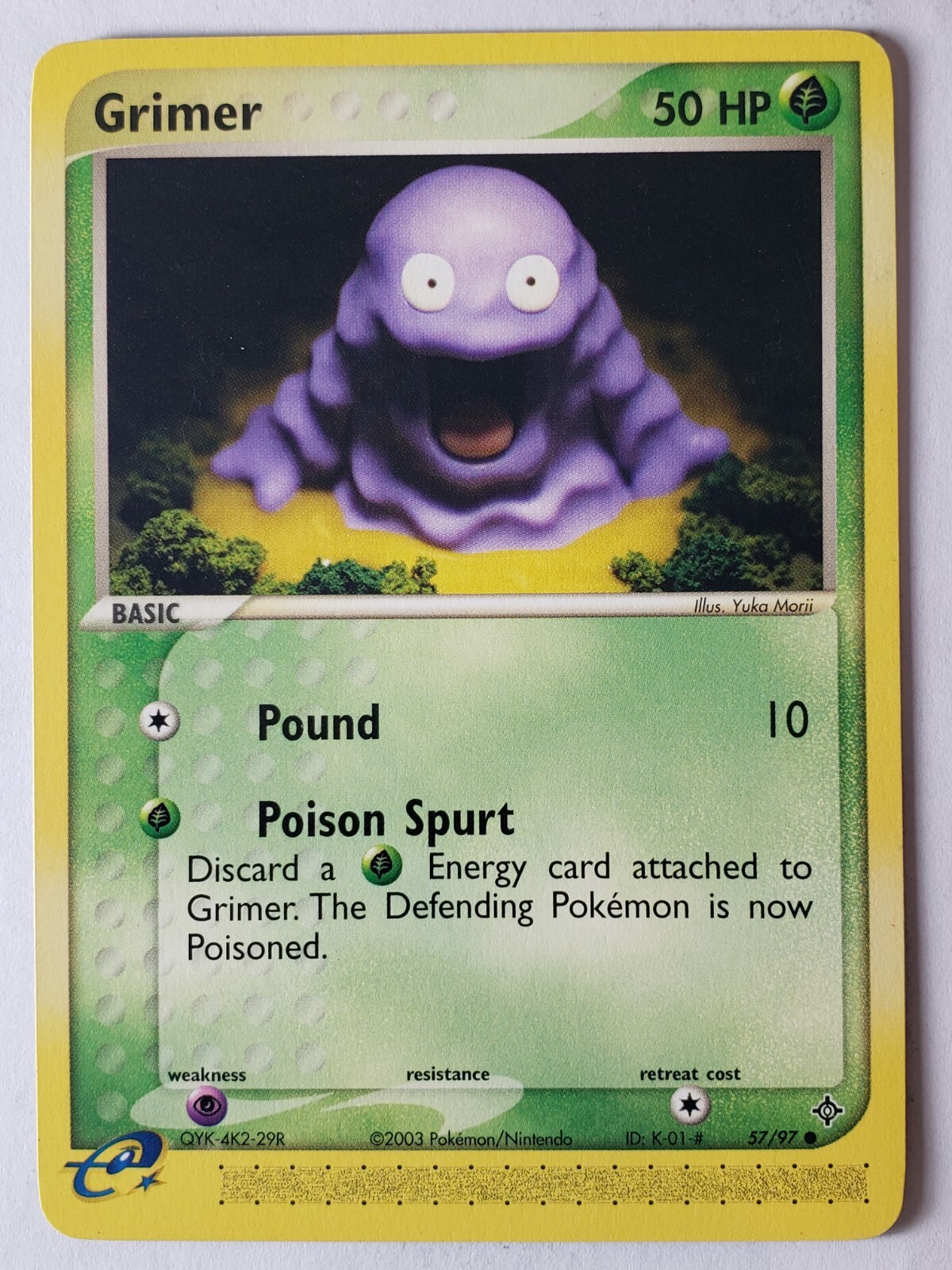 Grimer 57/97 VLP - Yuka Morii Clay Art - EX Dragon Pokemon Card | eBay
