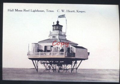 HALF MOON REEF LIGHTHOUSE TEXAS VINTAGE POSTCARD COPY | eBay