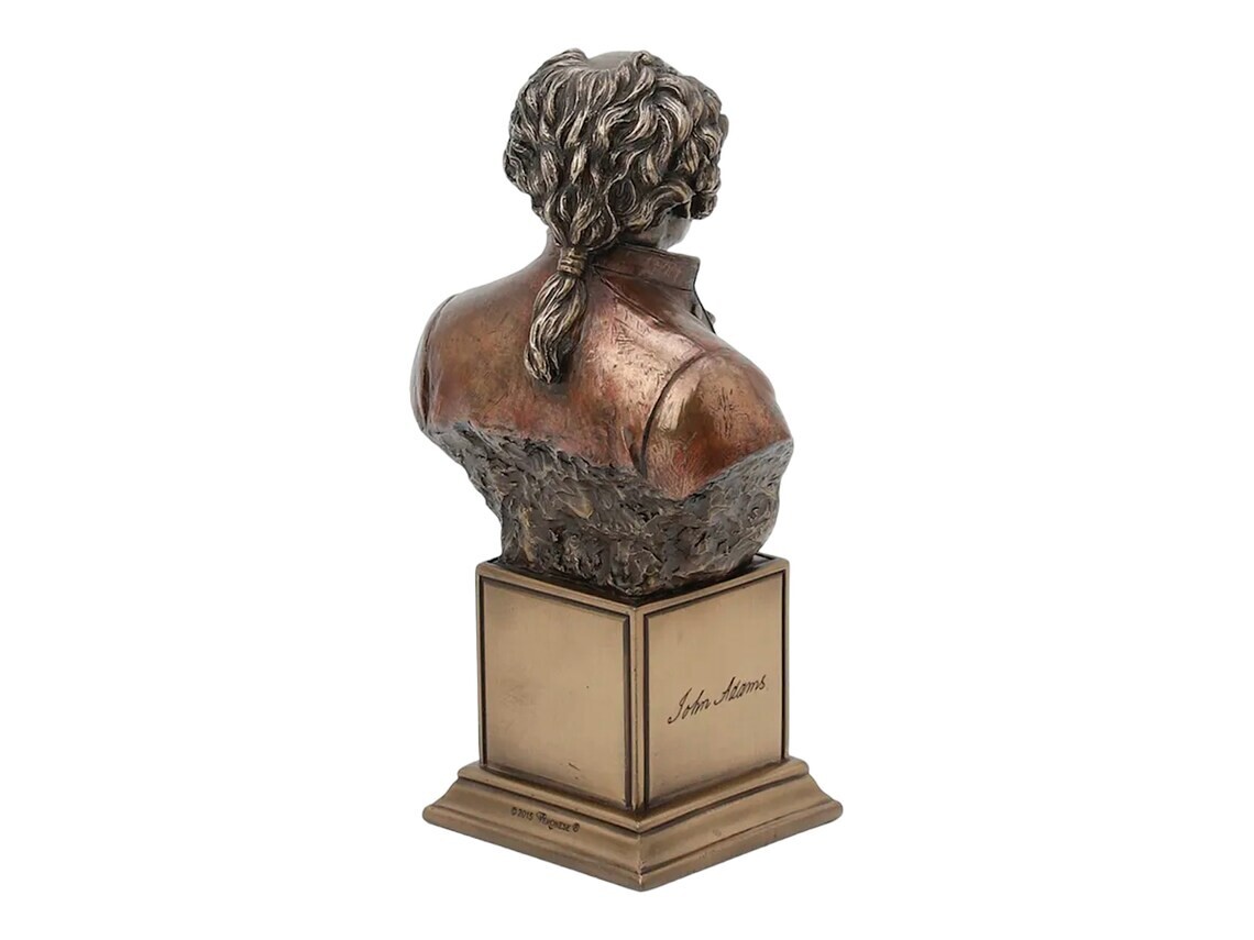 President John Adams Bust on Inscribed Plinth Cold Cast Bronze & Resin ...