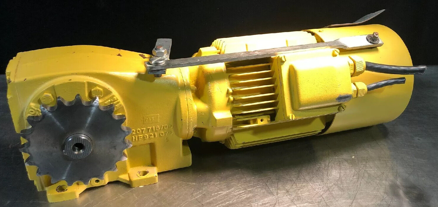 FLENDER Himmel Brake MOTOR AND GEAR REDUCER 3 Ph 220/380V 1640 RPM 2.5 ...