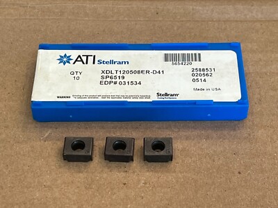 STELLRAM Carbide Inserts - XDLT120508ER-D41 SP6519 - Qty. 3 - NEW!!! | eBay