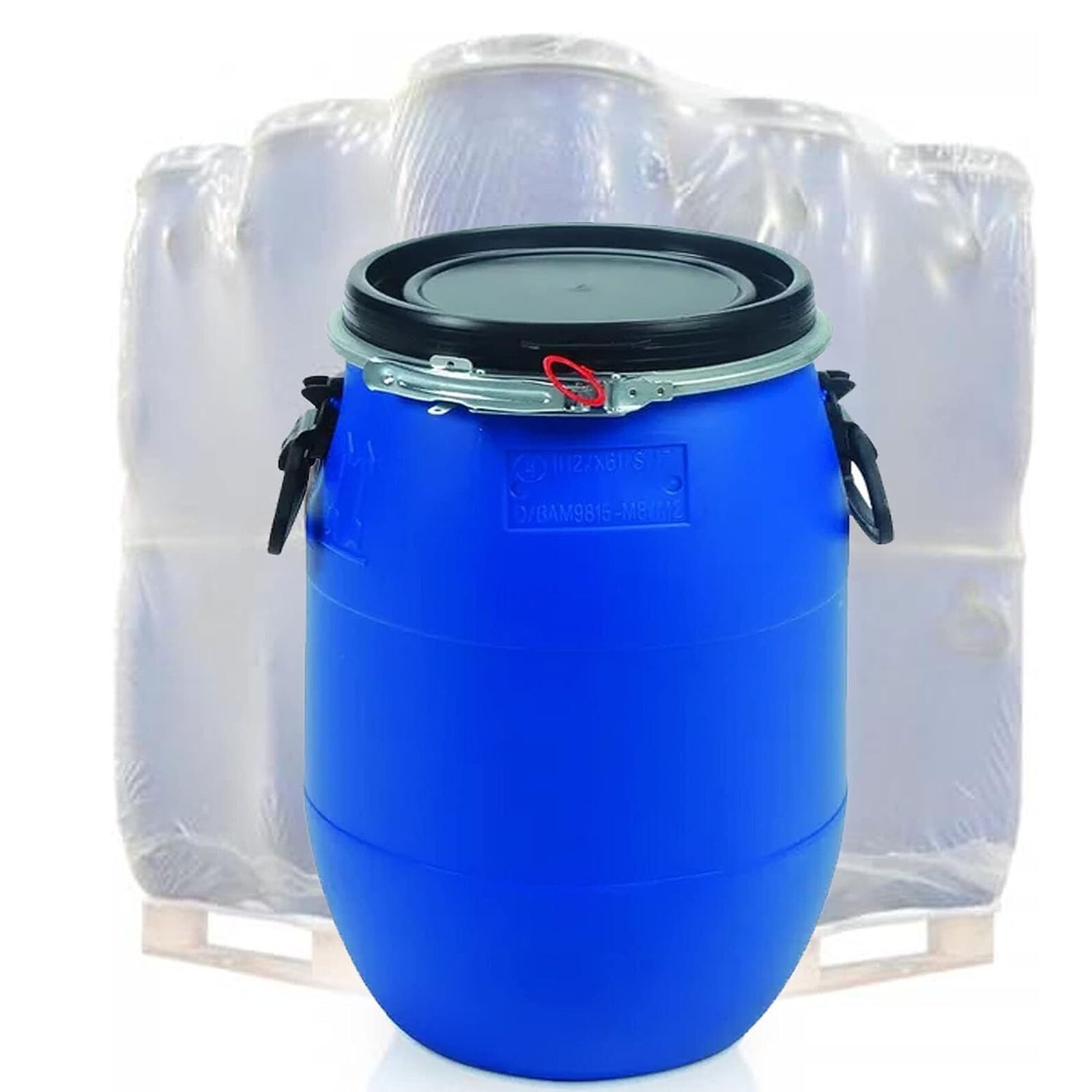 Food Grade UN Approved 60 Litre Blue Plastic Open Top Keg Barrel With ...