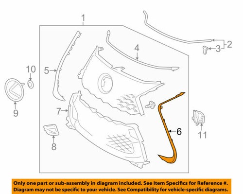 52713-30120 Toyota Moulding, radiator grille side, lh 5271330120, New ...