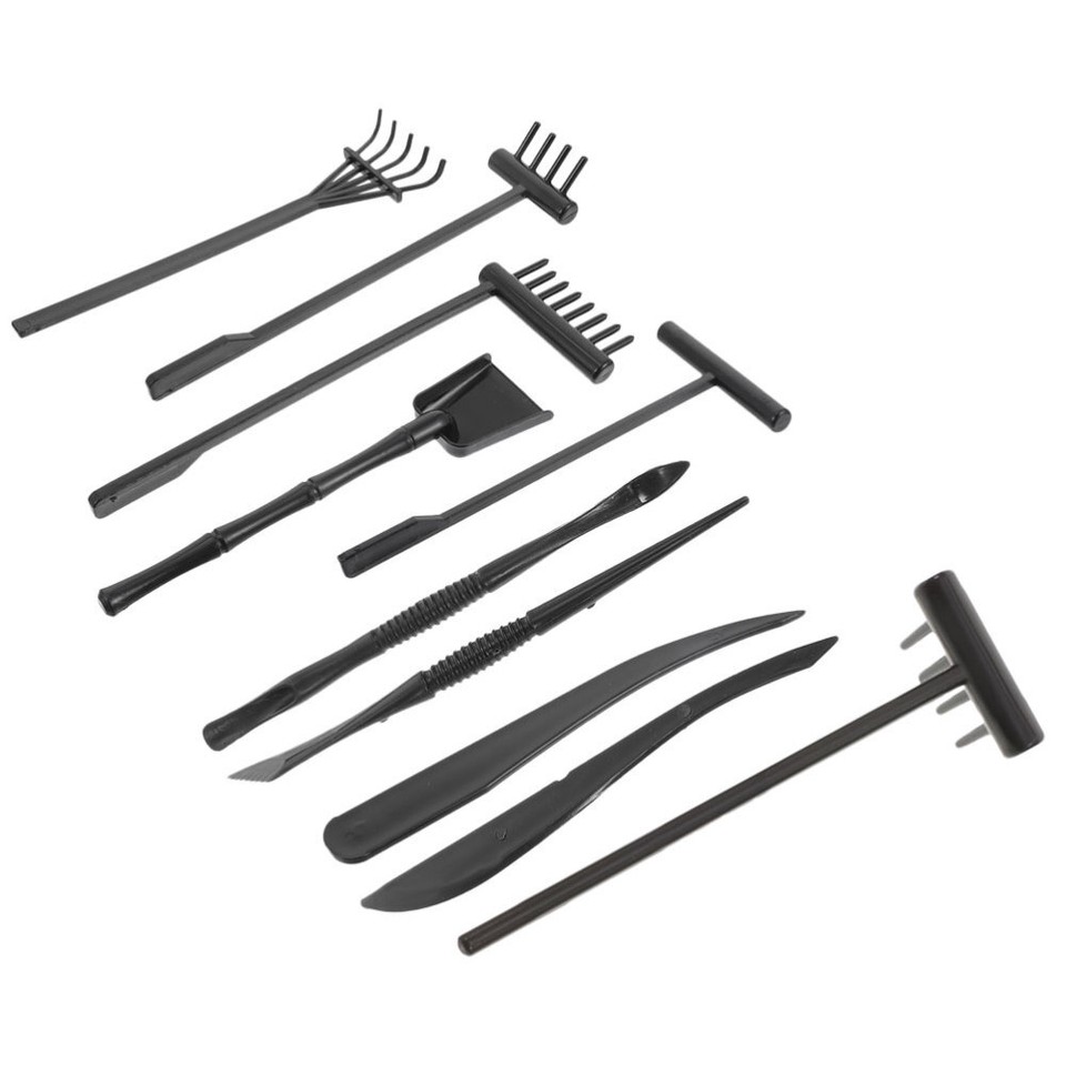 10 Pcs Garden Rakes Kit Zen Sand Table Tools Attractive Picture Office ...