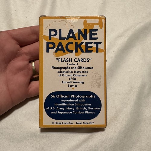WWII Plane Packet Aircraft Indentification Flash Cards Complete Set ...