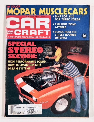 1980 Aug CAR CRAFT Turbo Fords MOPAR MUSCLECARS Stereo Gear STREET ...