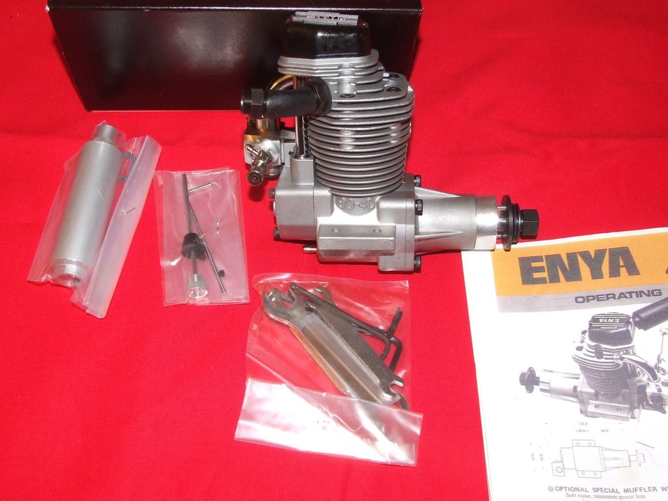 NIB ENYA 90 FOUR STROKE R/C AIRPLANE ENGINE WITH MUFFLER & TOOLS | eBay