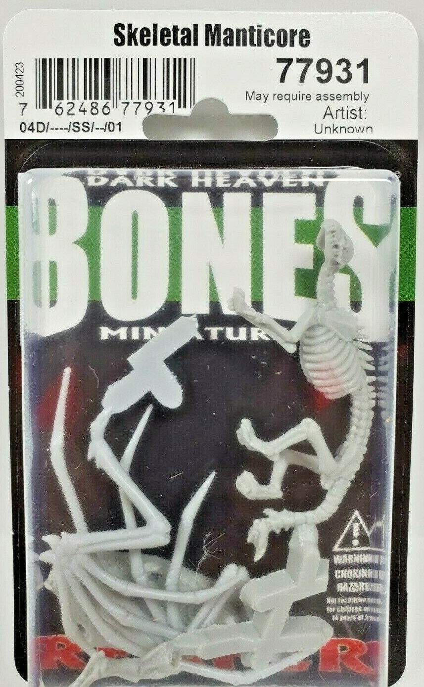 SKELETAL MANTICORE Reaper Miniatures Dark Heaven Bones REM77931 D&D | eBay