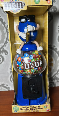M&M’s Candy Novelty Dispenser Coin Bank Blue M&M W/Saxophone Collector ...