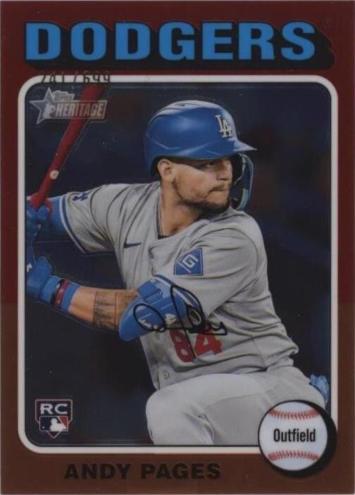 2024 Topps Heritage High Number - Andy Pages #696 Chrome /699 (RC) for ...