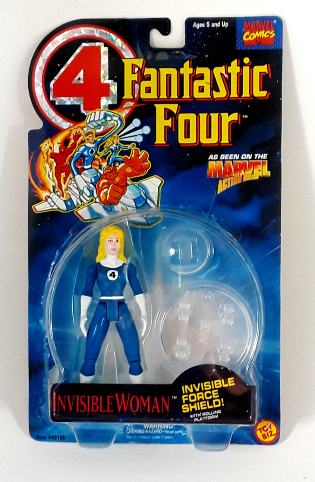Toy Biz / Marvel Action Figure / Invisible Woman / Rolling Platform ...