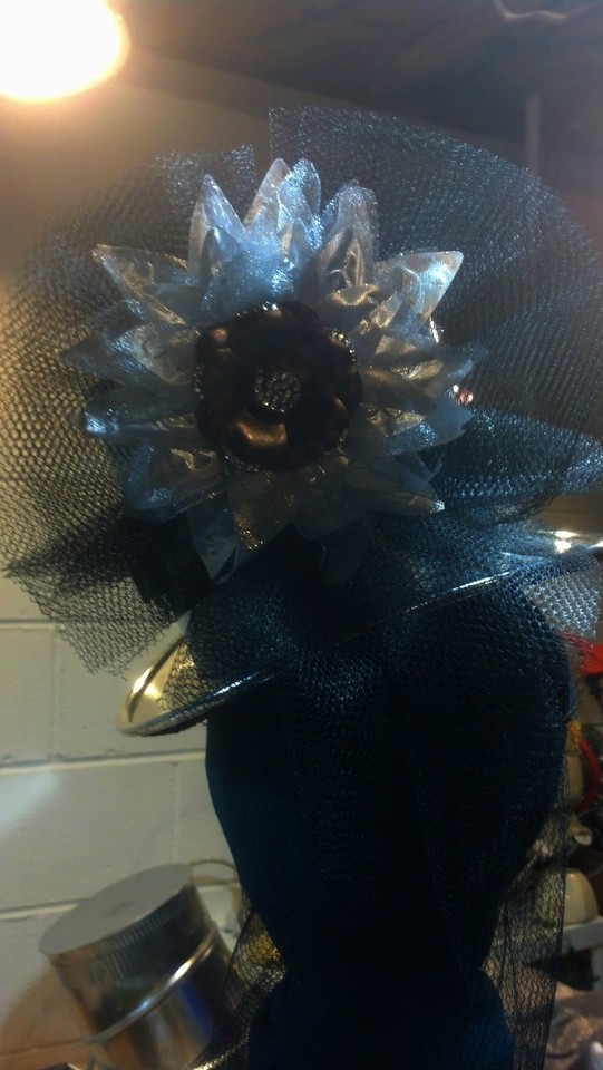 Contessa ~ Metal Steampunk Riding Bonnet ~ Top Hat Veil Feather Silver ...