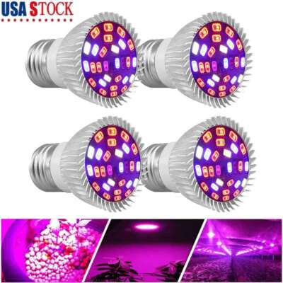 100W Full Spectrum E27 E26 LED Grow Light Bulb Lamp for Veg Bloom ...
