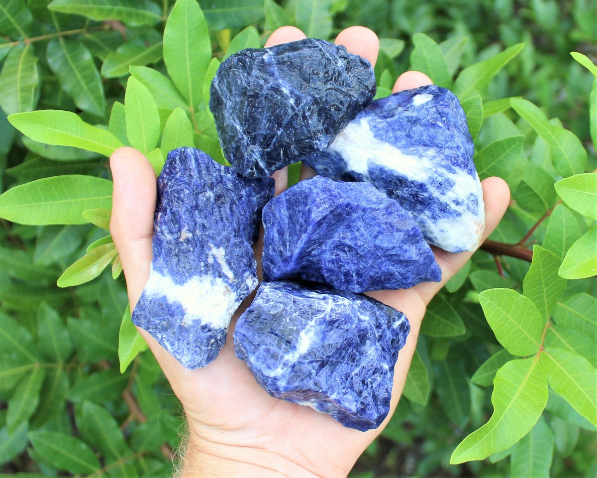 Unpolished Sodalite Rough Sodalite Size 5 [400 499gr] The Raw Rock
