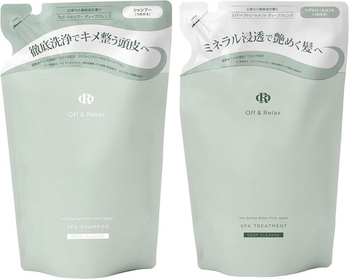 Off Relax OR Spa Shampoo Hair Treatment Set Deep Cleanse Refill 400ml ...