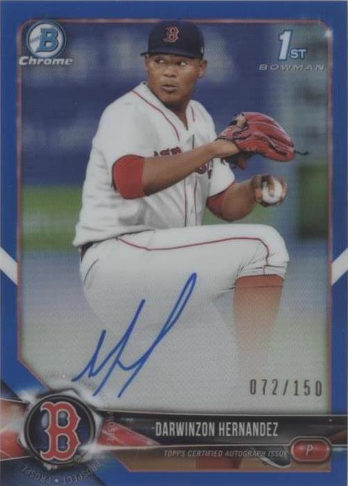 2018 Bowman Chrome - Prospect Autographs Darwinzon Hernandez #BCPA-DH ...