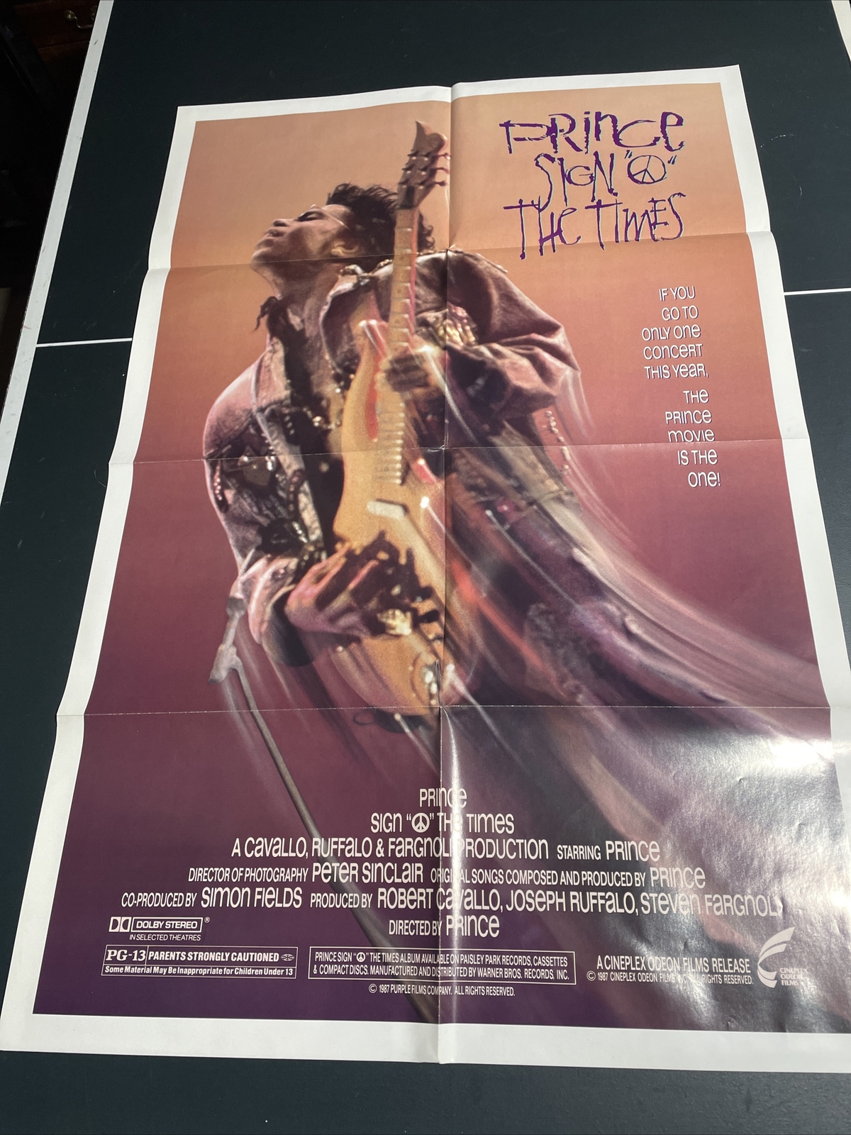 Prince 1987 Sign O The Times 27x41 One Sheet Movie Poster Original ...