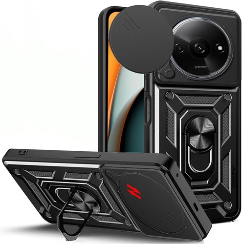 For Xiaomi Redmi A3 A3X Case,Shockproof Ring Stand Phone Cover Camera ...