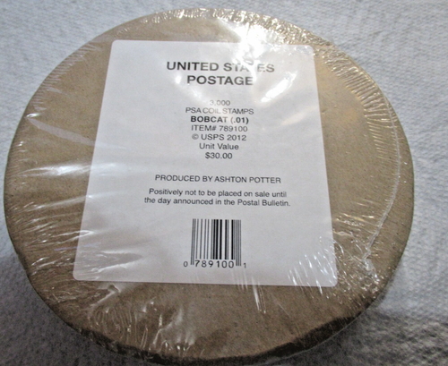 ROLL OF 3,000 1 CENT BOBCAT STAMPS NEVER OPENED | eBay