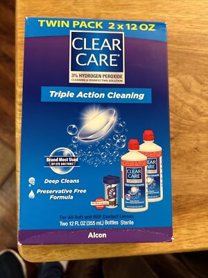 Alcon Clear Care Triple Action Cleaning Twin Pack 2 x 12 Oz ( Two pack ...