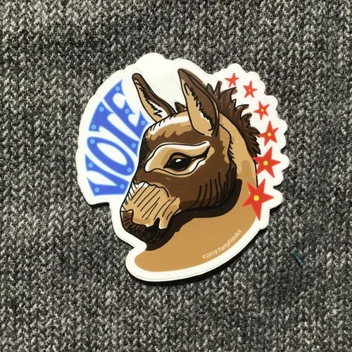 Vote Donkey Democrat Sticker Political Waterproof Quality Democracy ...
