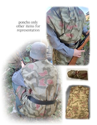 Authentic West German Border Guard Poncho Sumpfmuster Camo Nylon Cold ...