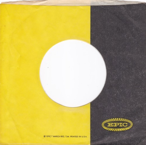 60s EPIC RECORDS LABEL WIDE YELLOW/BLACK #18 7" 45RPM Original Record ...