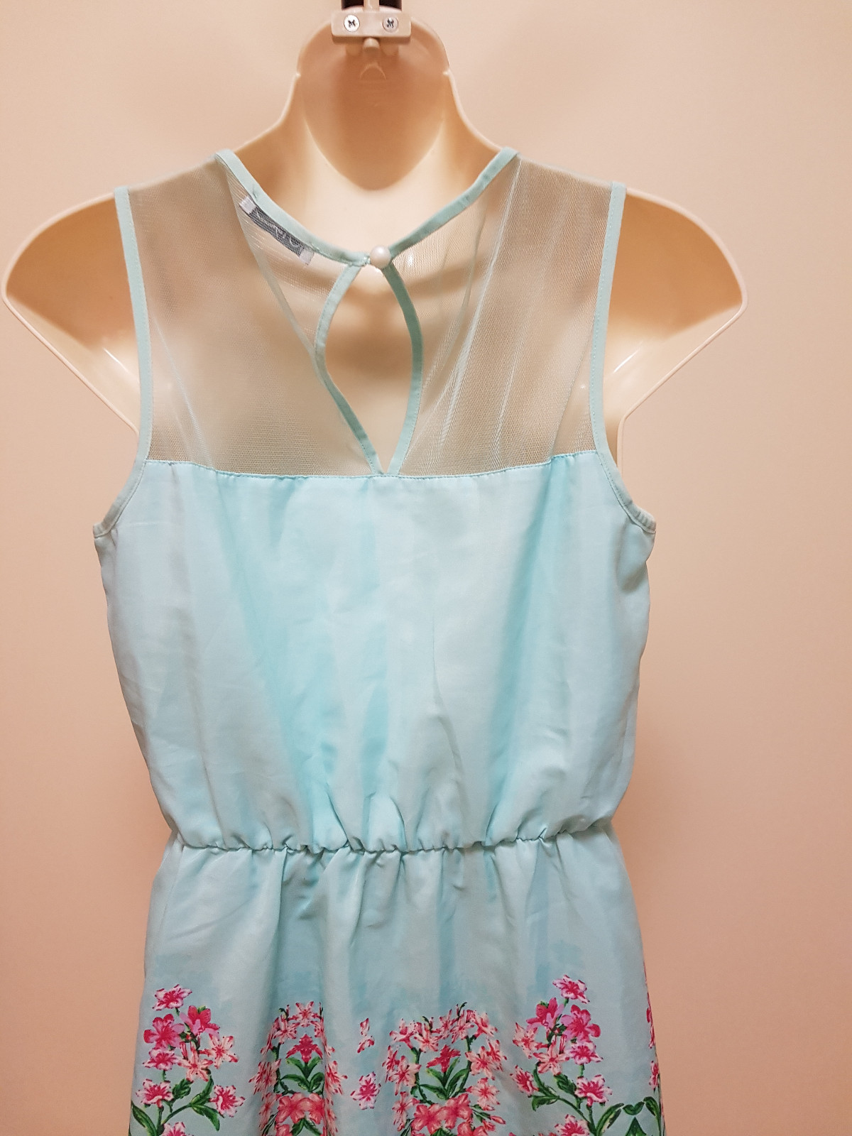 Womens Dress Size 10 (Sweet Floral Blue Pink Sheer Spring) ♡ | eBay