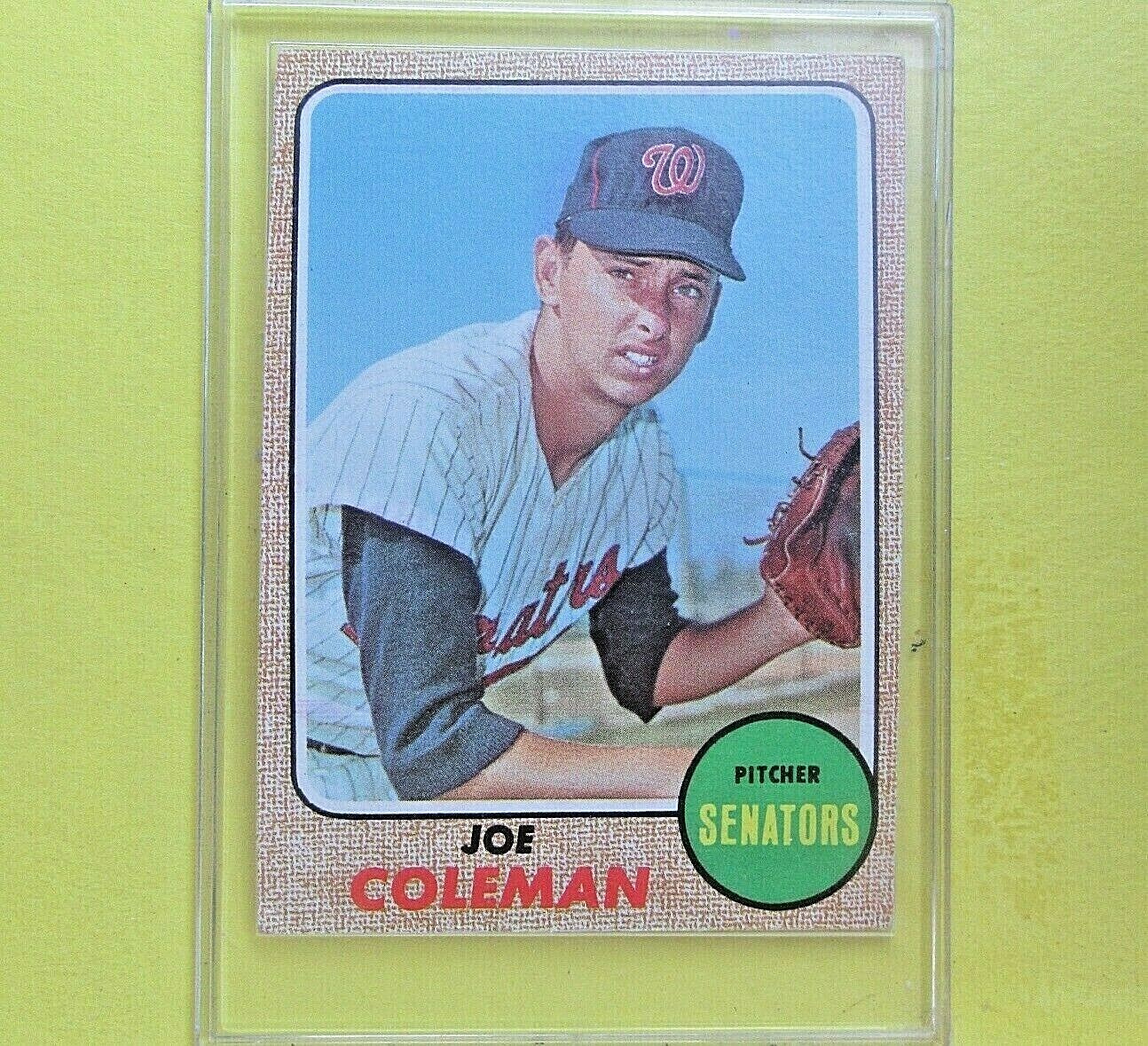 JOE COLEMAN 1968 VINTAGE Base Topps #573 Pitcher Washington Senators | eBay