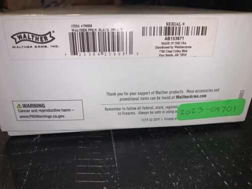 Factory Walther PPK-PPKs Presentation Case With Outer Box 6 Round 380 ...