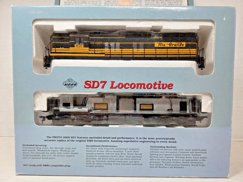 Proto 2000 HO SD7 Rio Grande Locomotive #5302 Life Like Trains DCC ...