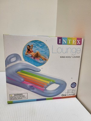 Intex King Kool Swimming Pool Lounger With Headrest - 63"x33.5 ...