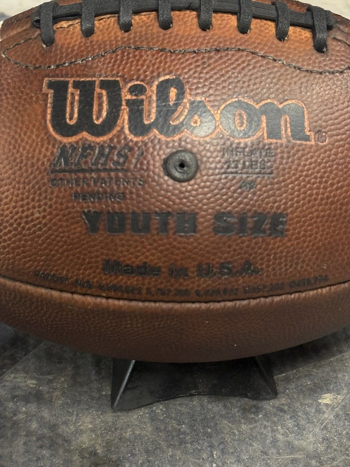 Wilson GST TDY Youth (12-14yr) Leather Football Refurbished New Bladder ...