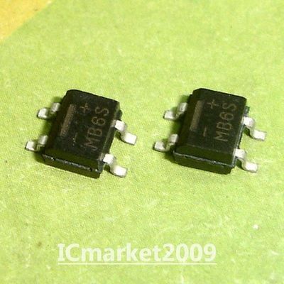 500 PCS MB6S SMD B6S Bridge Rectifier 0.5A 600V | eBay
