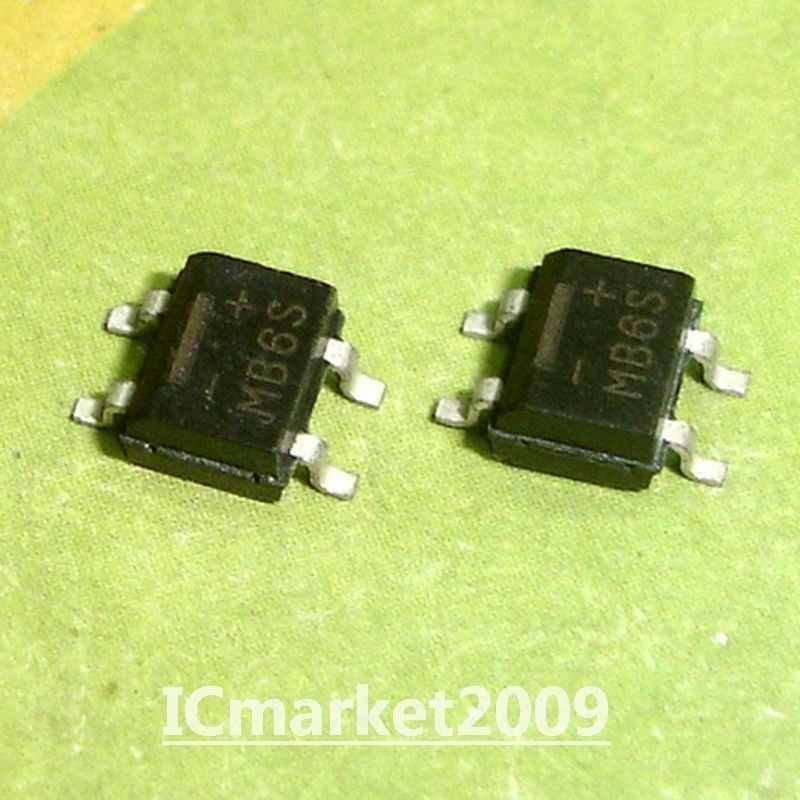 500 PCS MB6S SMD B6S Bridge Rectifier 0.5A 600V | eBay