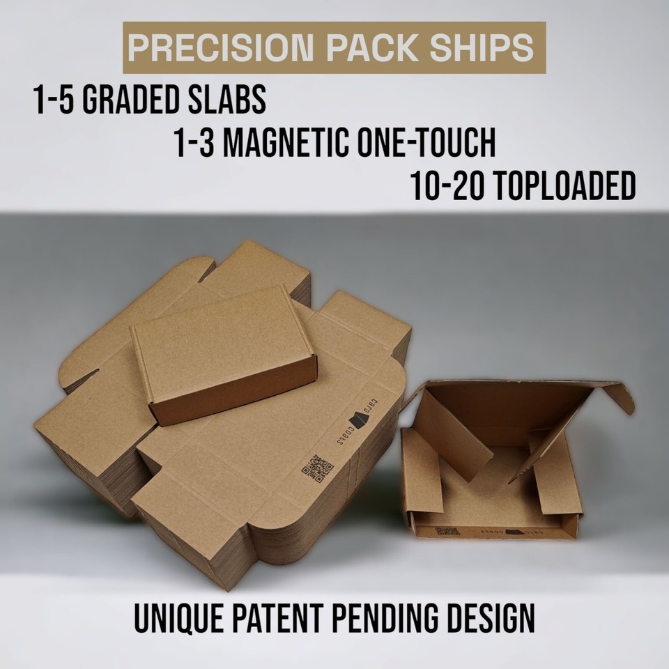 Card Coats Precision Pack - Graded Slab Trading Card Shipping Box - (50 ...