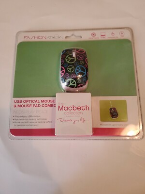 The Macbeth Collection Fashionation USB Optical Mouse & Mouse Pad ...