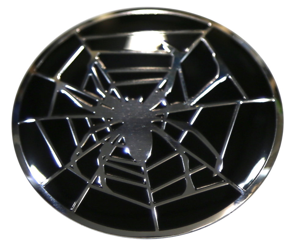 "2.20"" 56mm Silver Aluminum Spider Web Wheel Hub Center Cap Sticker ...