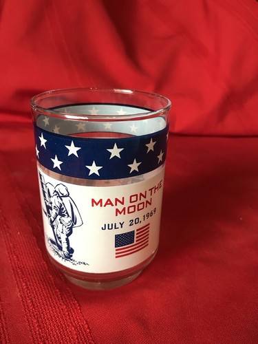 Vintage NASA Apollo 11 Man On The Moon July 20 1969 USA Glass Cup | eBay
