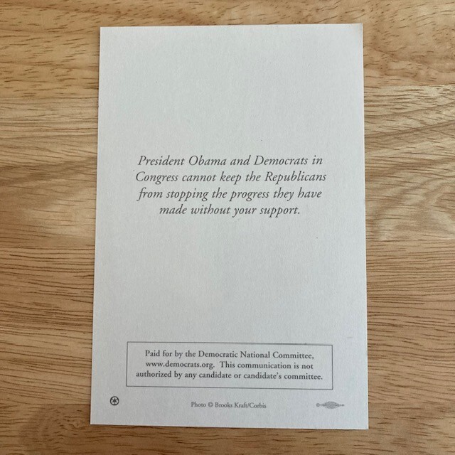 BARACK OBAMA President "I VALUE YOUR ONGOING SUPPORT" Promotional 4" x ...